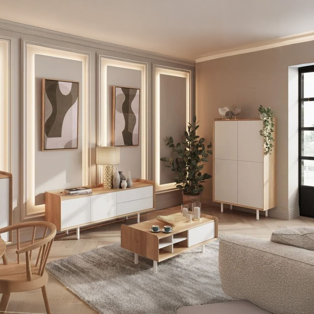 Rauch Flipp 2 Door Sideboard with Adjustable Height - 180cm - Alpine ...